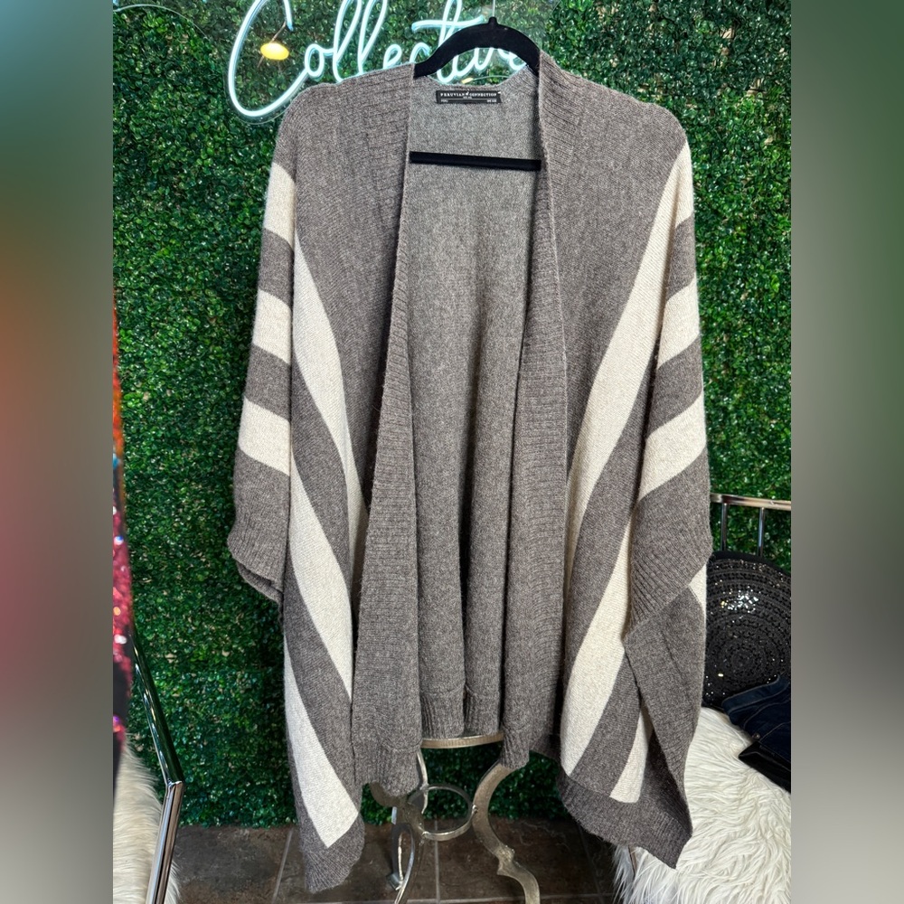 Peruvian Connection 100% Alpaca Poncho/Cape - Gem